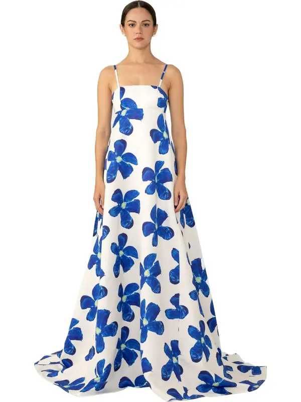 SAU LEE Lucia Maxi Dress - White Multi