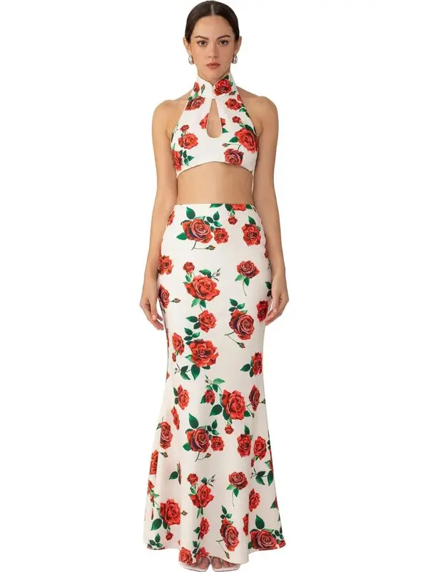 SAU LEE Riley Rosa Skirt - White Multi