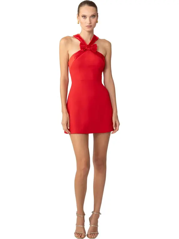 SAU LEE Elsie Mini Dress - Red
