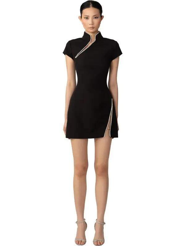 SAU LEE Ingrid Mini Dress - Black