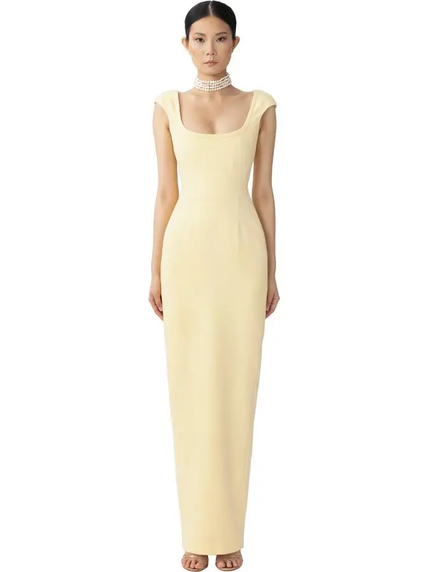 SAU LEE Brooke Gown - Butter Yellow