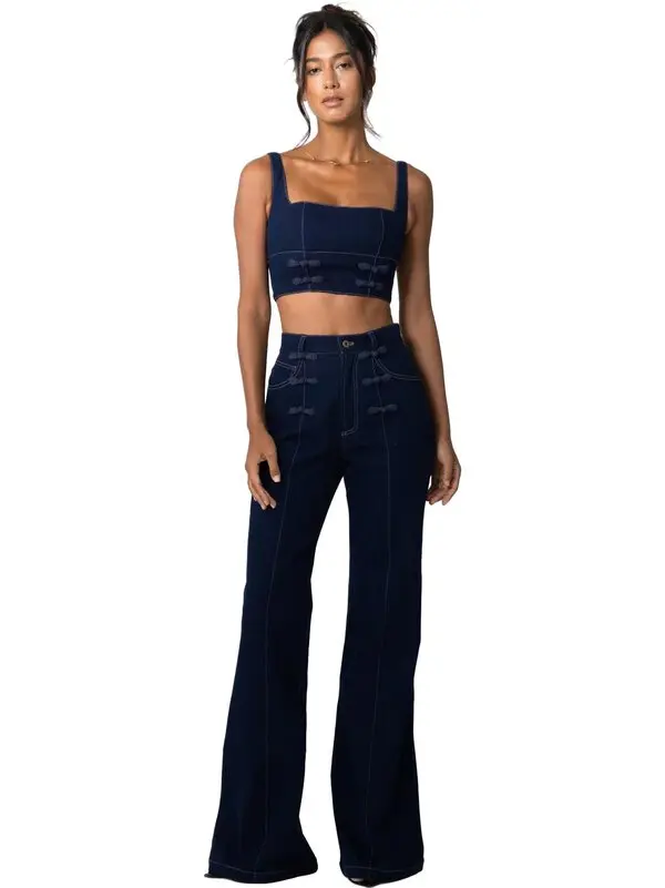 SAU LEE Dylan Denim Pant - Dark Denim