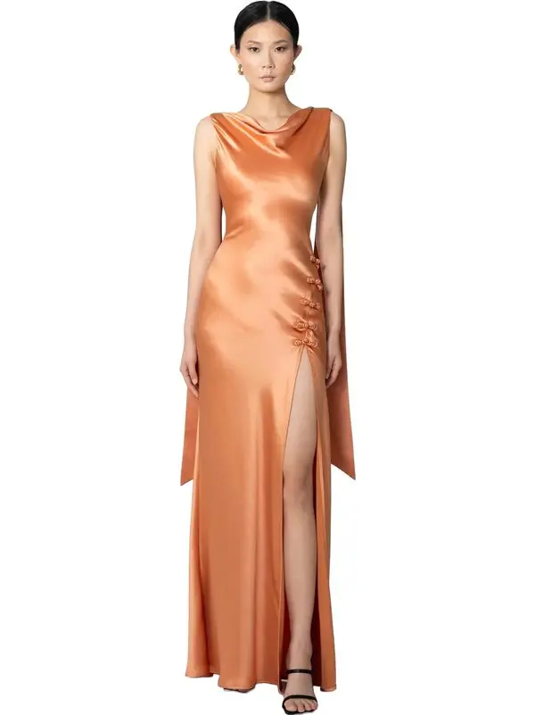 SAU LEE Priscilla Gown - Terracotta