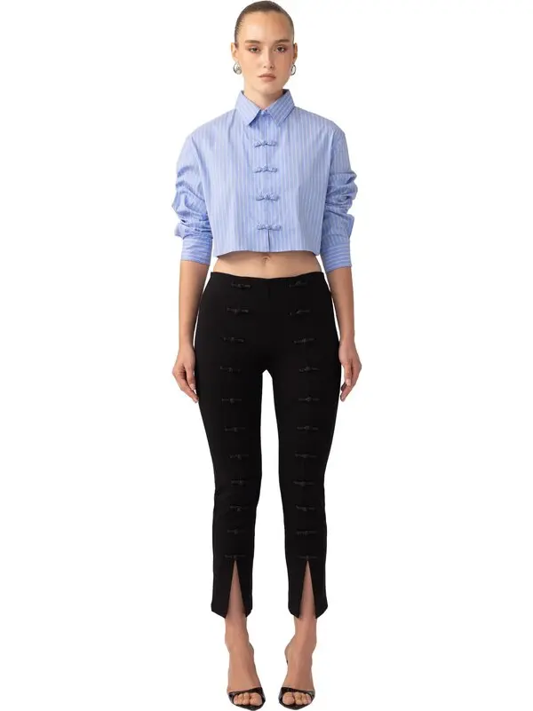 SAU LEE Derek Cropped Pant - Black