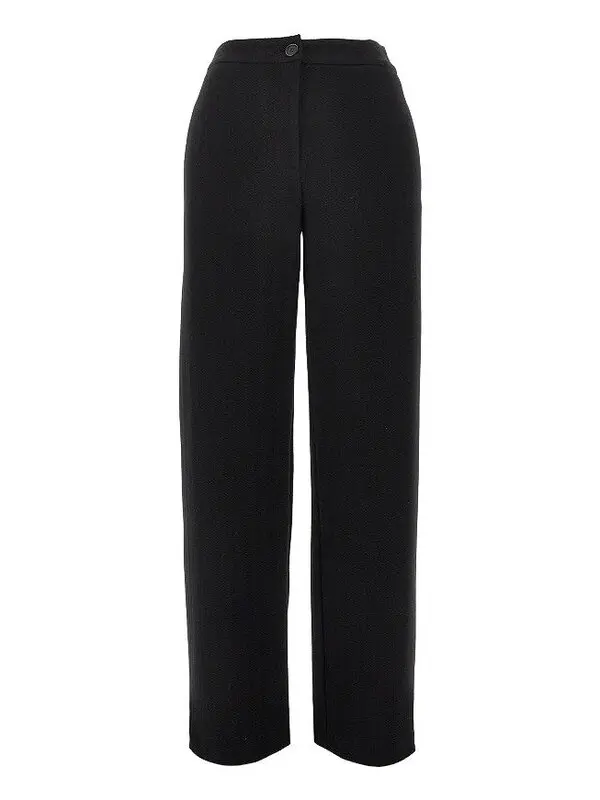 Emporio Armani Chevron Jersey Trousers - Black