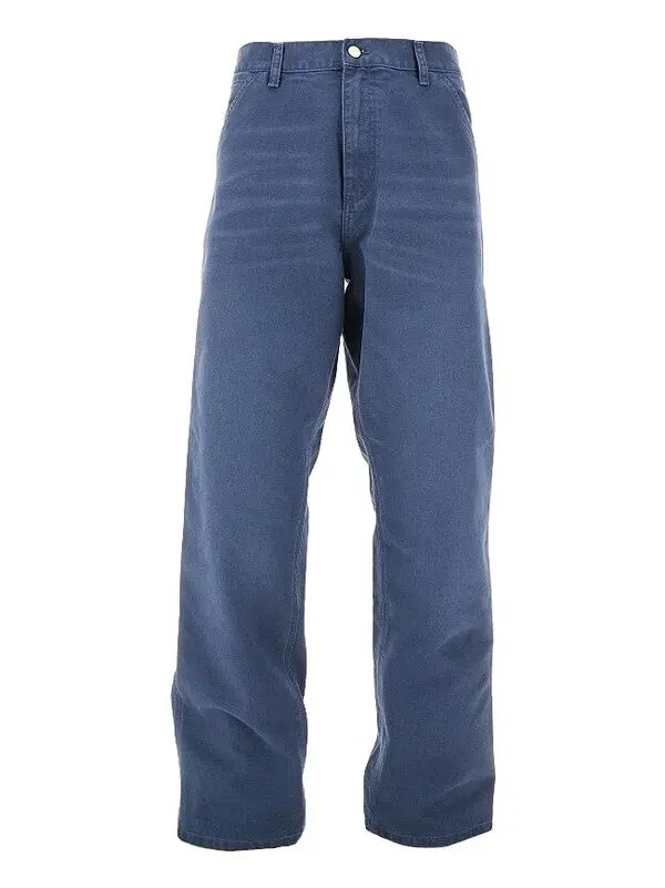 Carhartt Work In Progress Cotton Canvas Single Knee Pants - Blue
