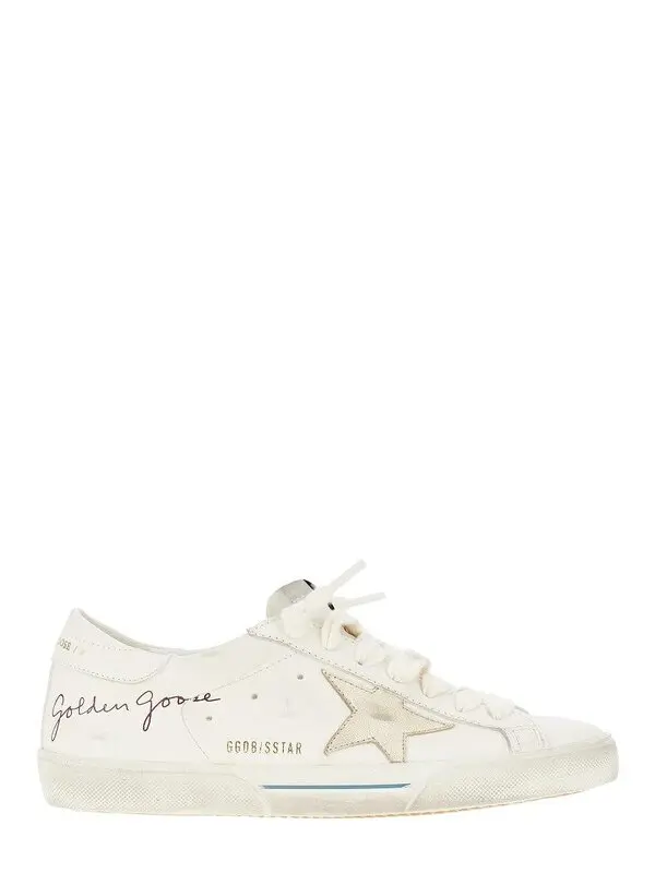GOLDEN GOOSE Super-star' Leather Sneakers With Star Patch - White