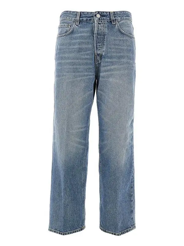 HAIKURE Betty Boyfriend Fit Cropped Jeans - Blue