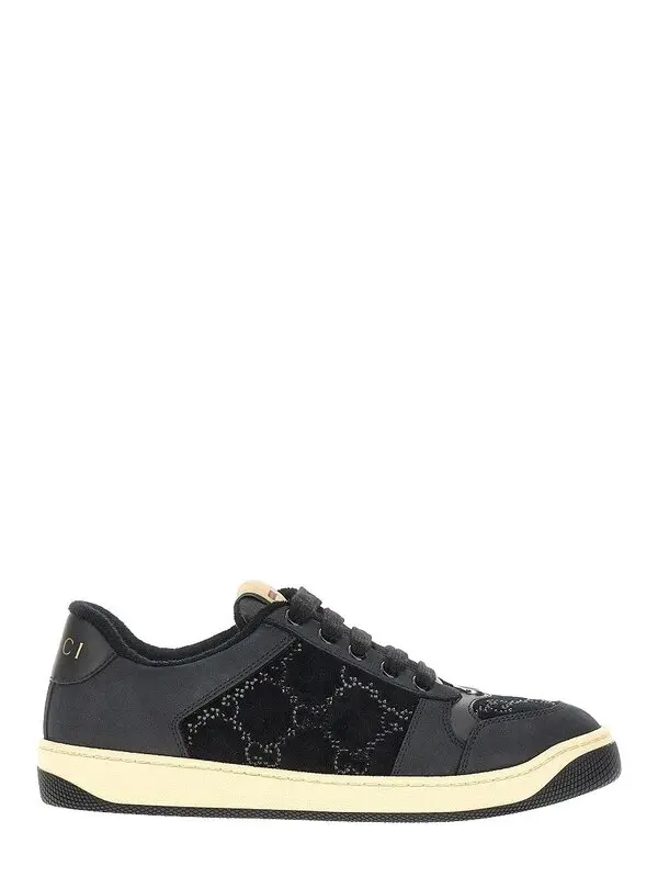 Gucci Embellished Screener Sneakers - Black