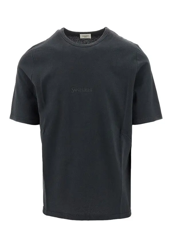 Saint Laurent Embroidery T-shirt - Black