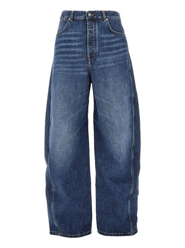 Givenchy Couture Seam Wide Leg Jeans - Blue