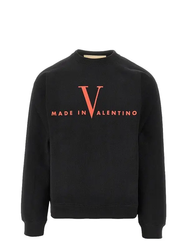 Valentino Garavani Made In " Printed Crewneck Sweatshirt - Black