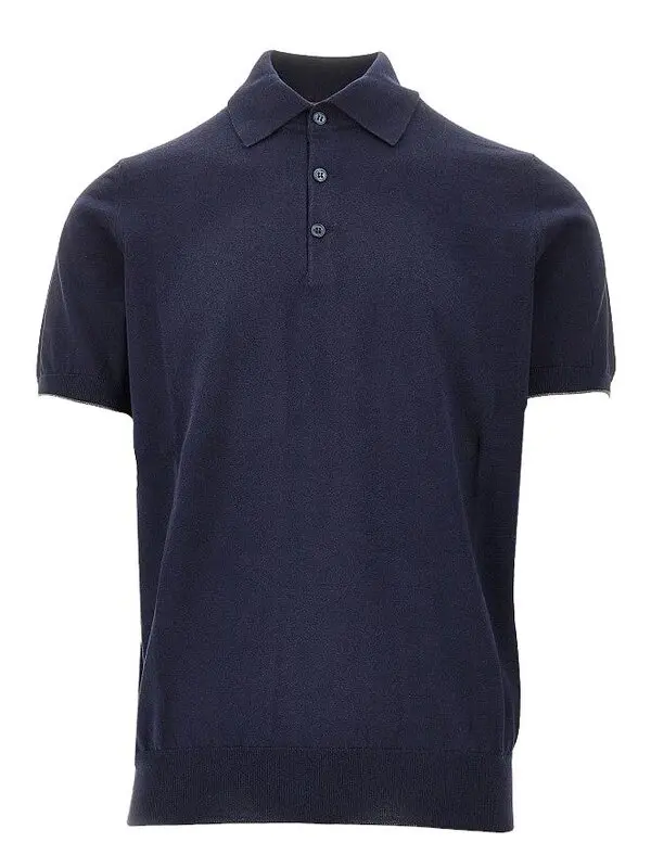 Brunello Cucinelli Cotton Polo Shirt - Blue