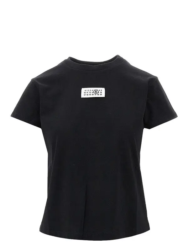 MAISON MARGIELA Logo Label Cotton T-shirt - Black