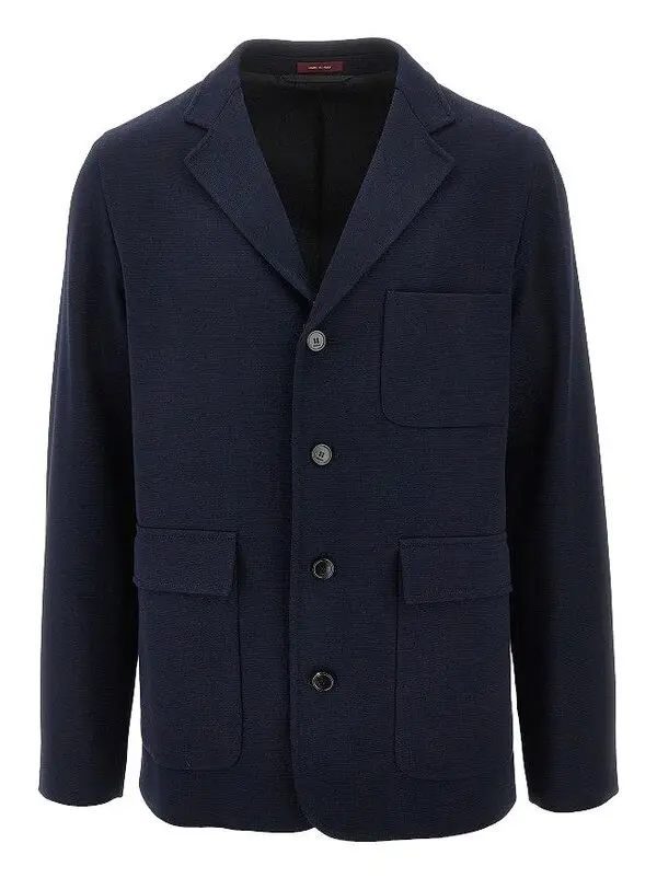 Gucci Cotton Jersey Single-breasted Blazer With Notched Lapel - Blue