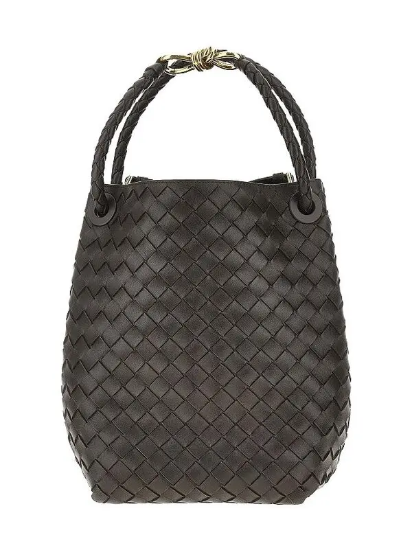 Bottega Veneta Small Andiamo Bucket Bag In Nappa Leather - Brown