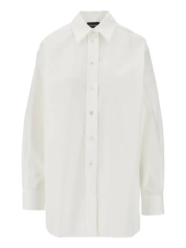 Emporio Armani Oversized Poplin Shirt - White