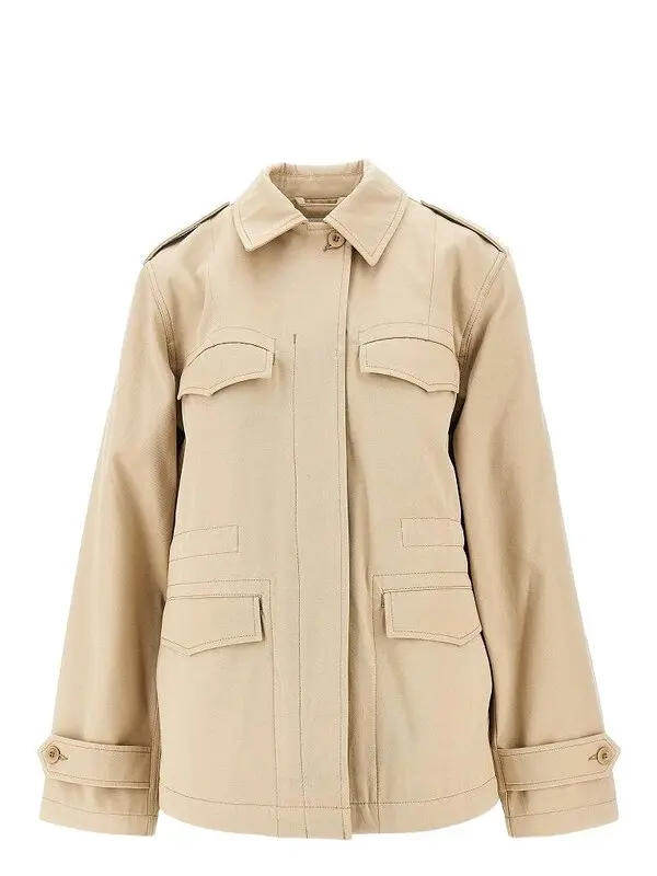 A.p.c. Cotton Gabardine Safari Jacket - Beige
