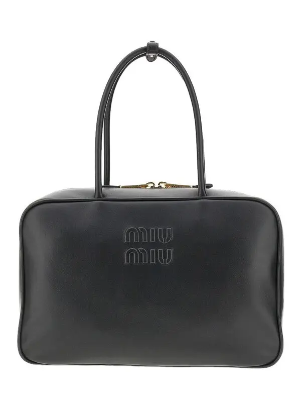 Miu Miu Beau Leather Bag - Black