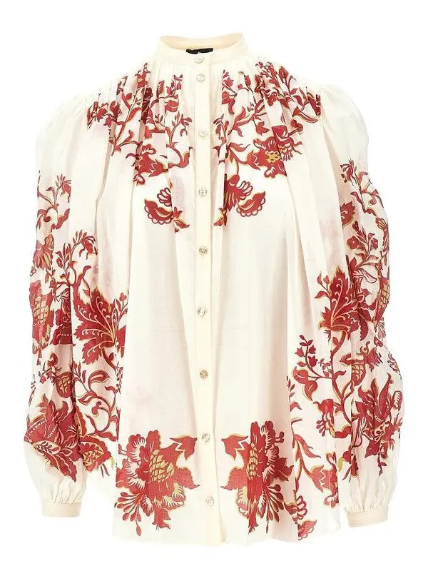 Etro Printed Cotton Muslin Shirt - White