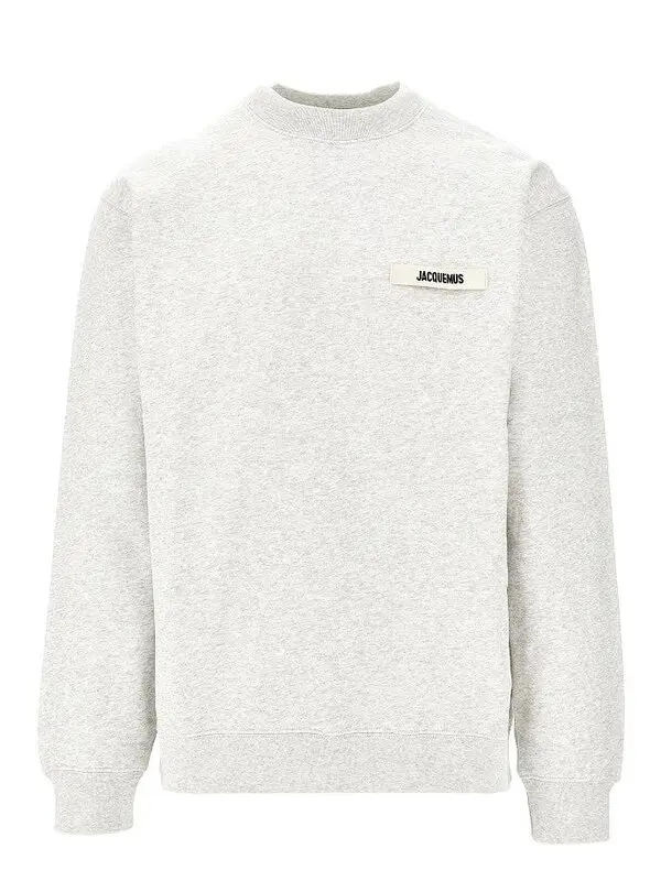 Jacquemus Gro Grain' Crewneck Weathirt - Grey