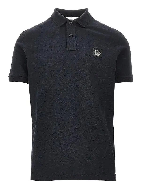 Stone Island Stretch Piquet Polo Shirt - Blue
