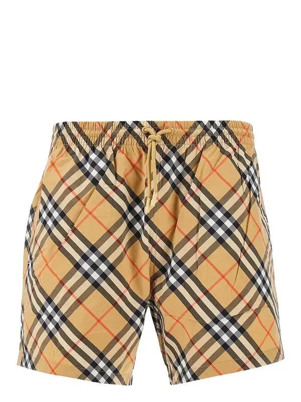 Burberry Check Motif Swim Shorts - Multicolor