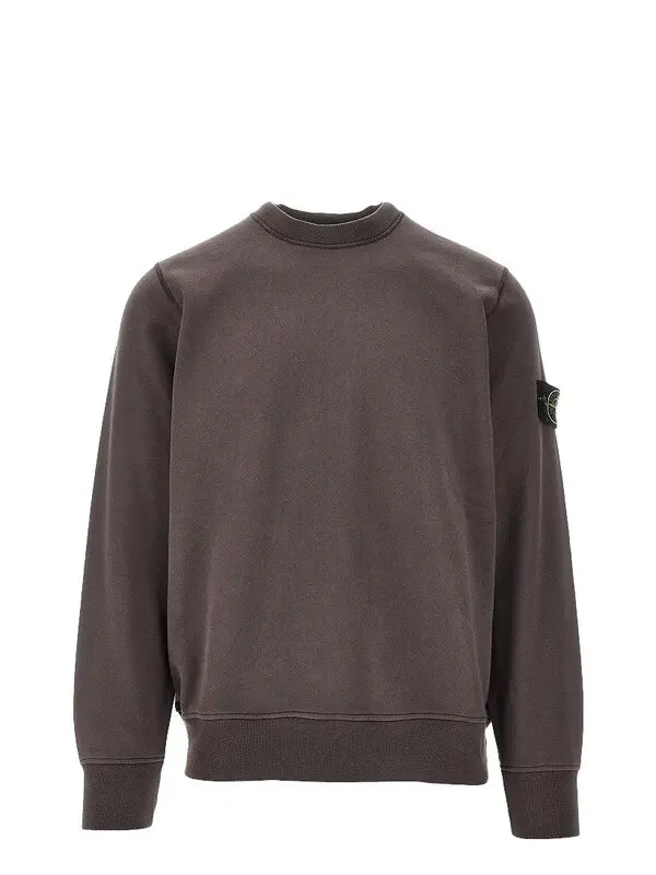 Stone Island Organic Cotton Crewneck Sweatshirt - Grey