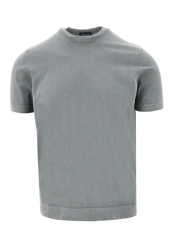DRUMOHR Cotton Knit T-shirt - Grey