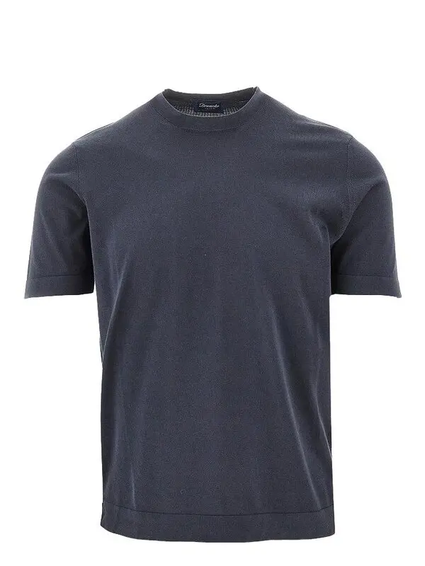 DRUMOHR Cotton Knit T-shirt - Blue