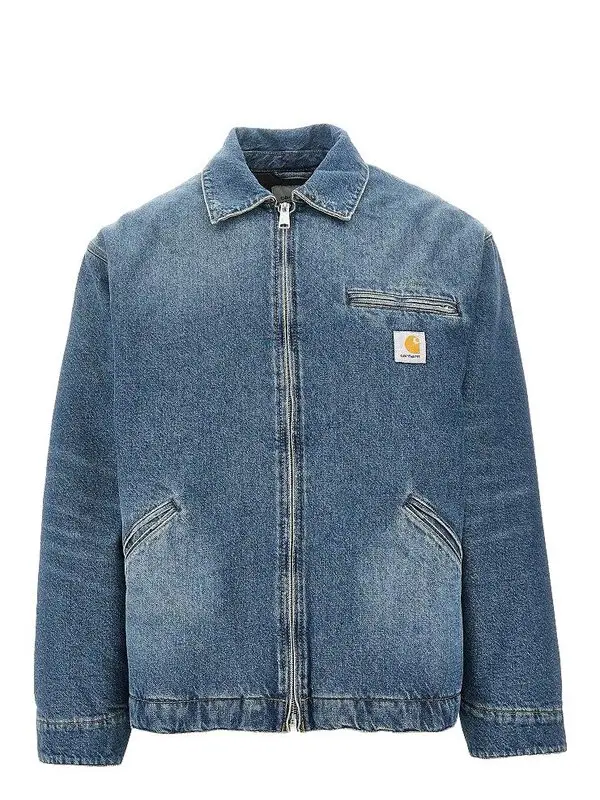 Carhartt Work In Progress Padded Denim Detroit Jacket - Blue