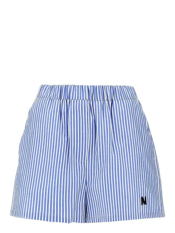 MSGM Striped Poplin Shorts - Blue
