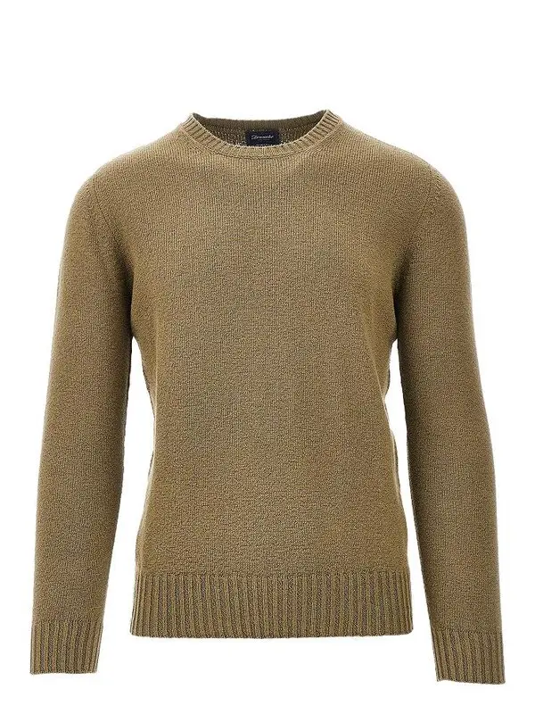 DRUMOHR Chenille-effect Cotton Crewneck Sweater - Green