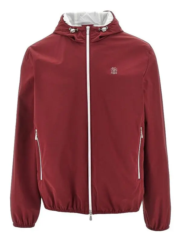 Brunello Cucinelli Bonded Nylon Blouson Jacket - Red