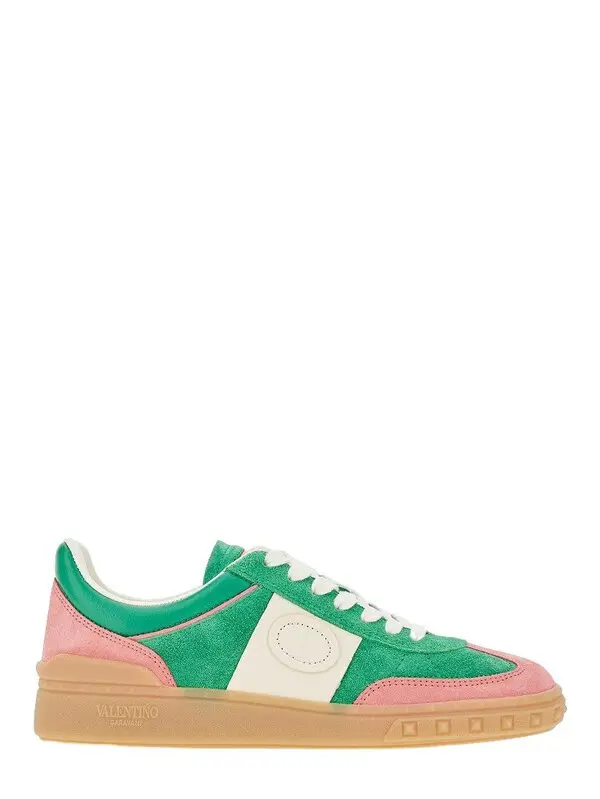 Valentino Garavani Two-tone Crust Leather Sneakers - Multicolor