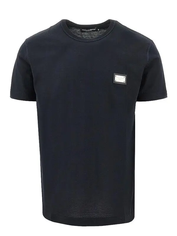 Dolce & Gabbana Logo Plate T-shirt - Blue