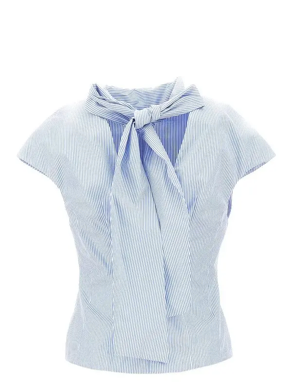 ARMARIUM Arielle Striped Poplin Top - Blue