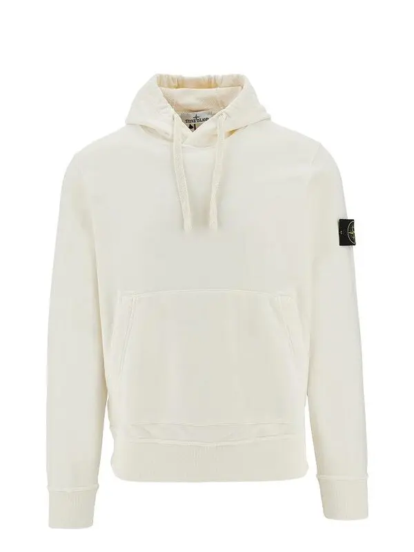 Stone Island Organic Cotton Hoodie - White