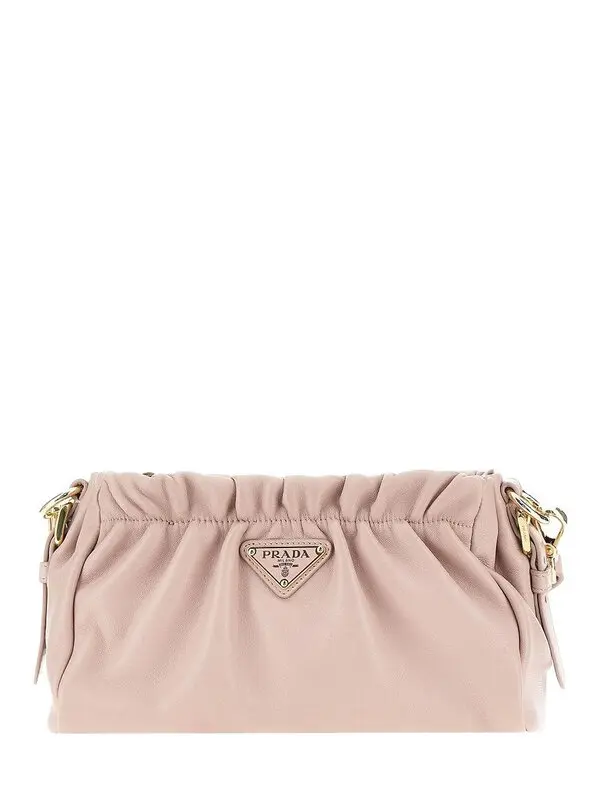 Prada Gathered Nappa Leather Bag - Pink