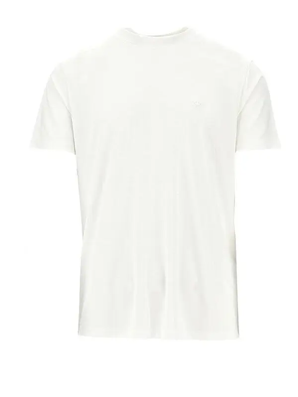 Emporio Armani Eagle Embroidery Modal-blend T-hirt - White
