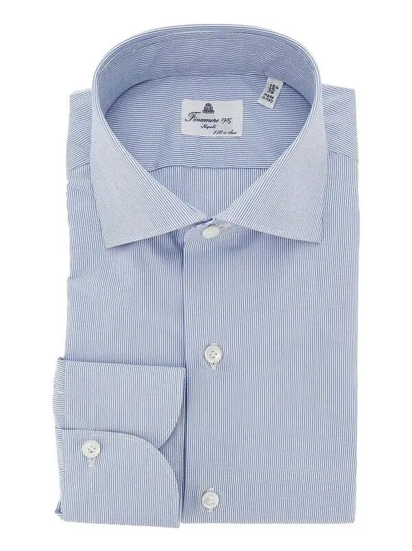 FINAMORE 1925 Milano' Cotton Shirt - Blue