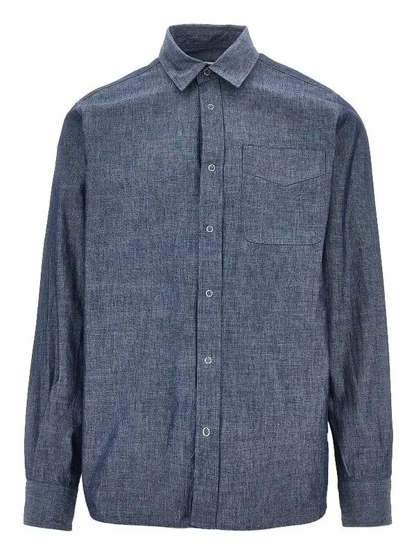 FORET Maple' Chambray Denim Hirt - Blue