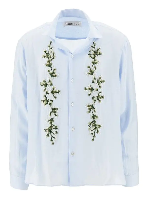 BAZISZT Tinees' Ebroidered Shirt An - Blue