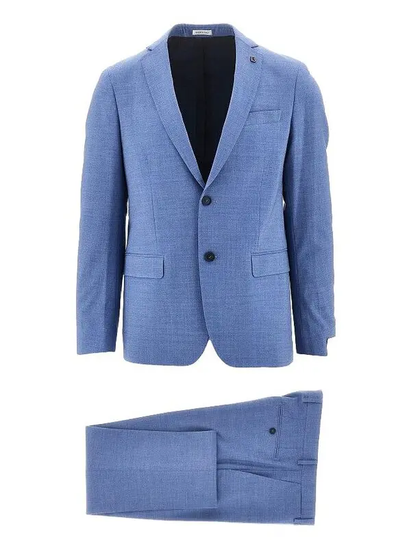 BRERAS Stretch Wool Tailored Suit - Blue