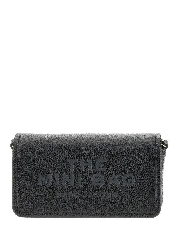 Marc Jacobs Grain Leather 'the Mini Bag - Black