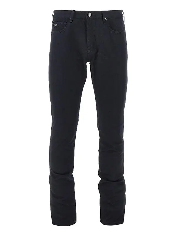 Emporio Armani Stretch Gabardine J06 Slim Fit Pants - Blue