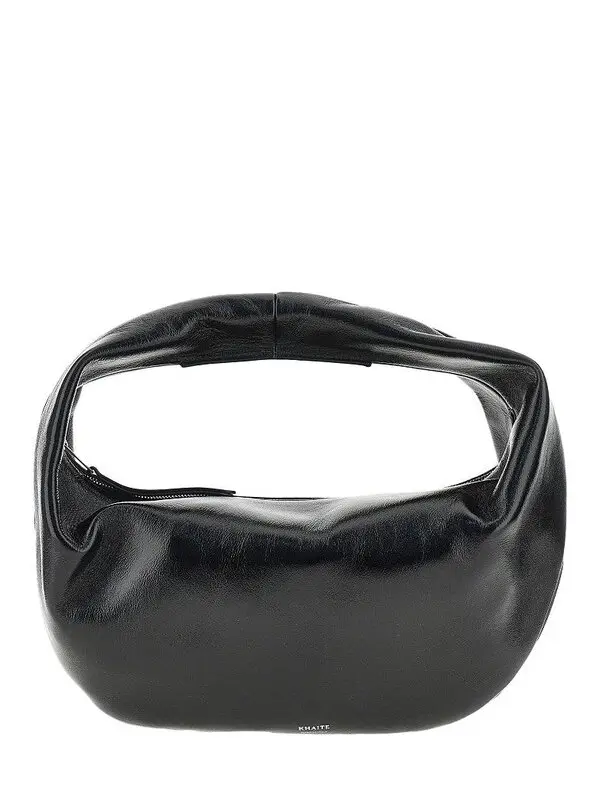 Khaite Medium Olivia Patent Leather Hobo Bag - Black