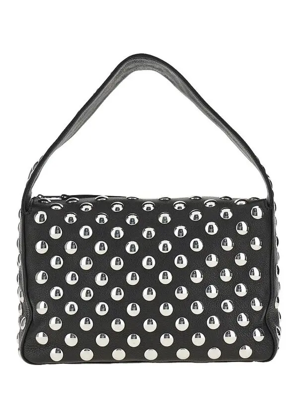Khaite Studded Leather Shoulder Bag - Black
