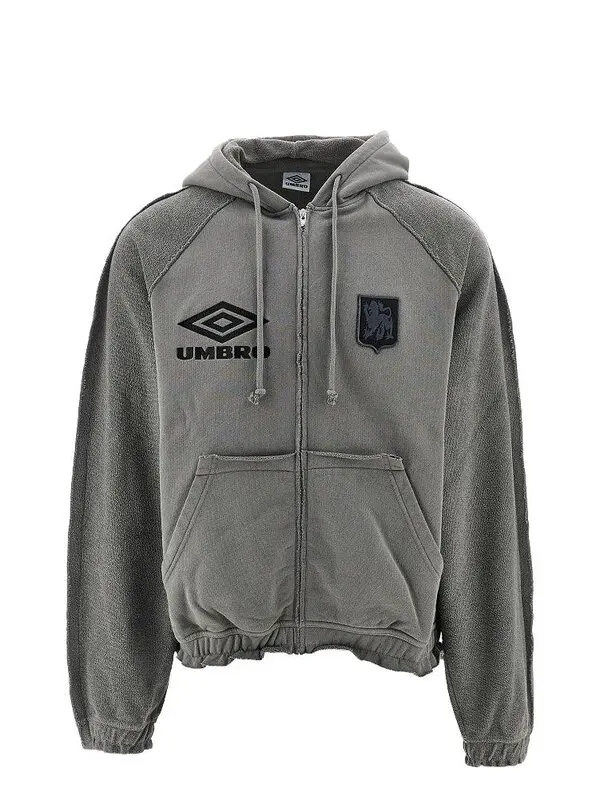 UMBRO Royal Arms Full-zip Hoodie - Grey