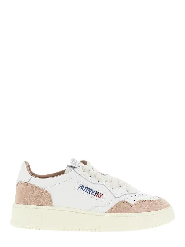 AUTRY Suede And Leather Medalist Low Top Sneakers - White